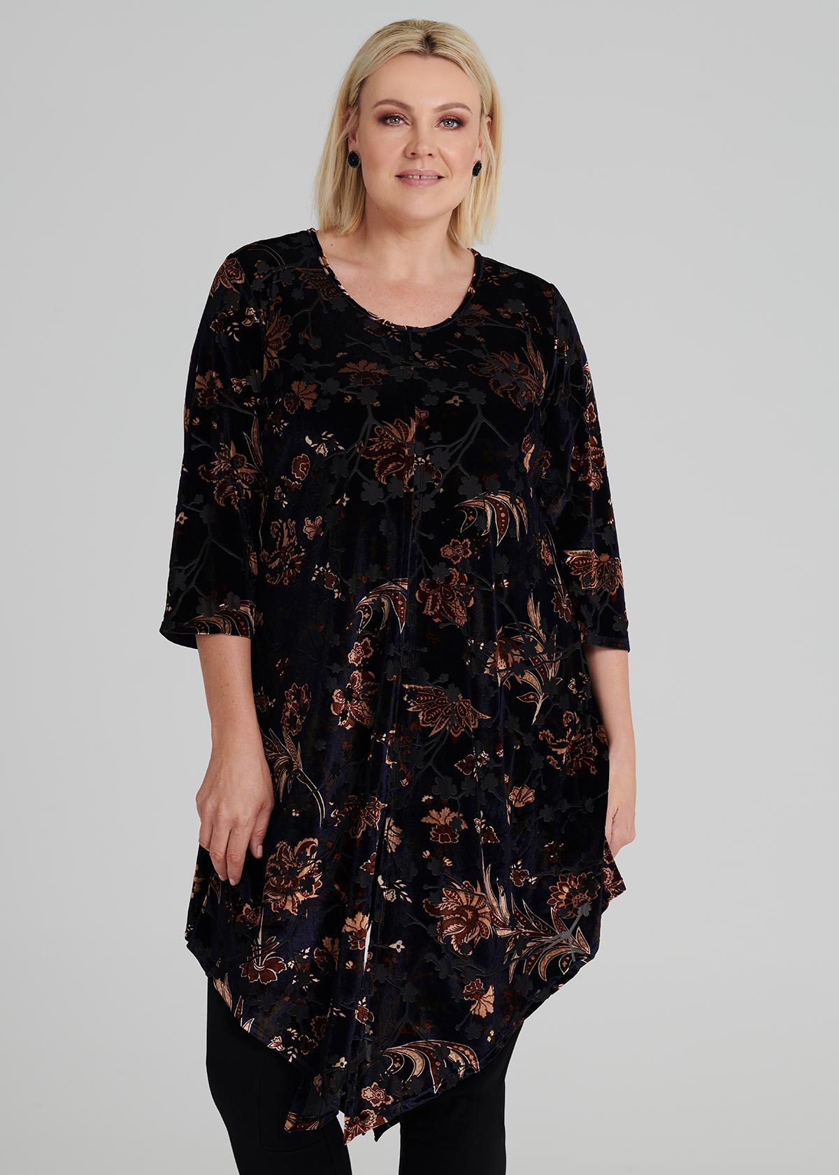 Shop Plus Size Status Velour Tunic in Print | Taking Shape AU