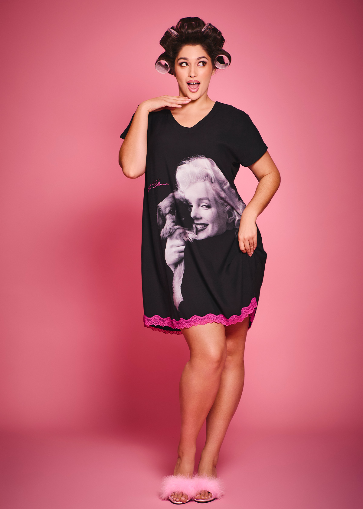 Shop Plus Size Marilyn Print Nightie, Multi | Taking Shape NZ