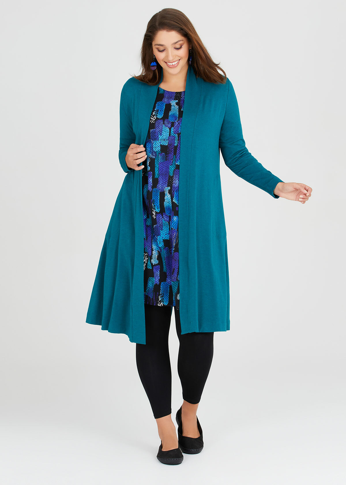 Shop Plus Size Drift Bamboo Duster, Blue | Taking Shape AU