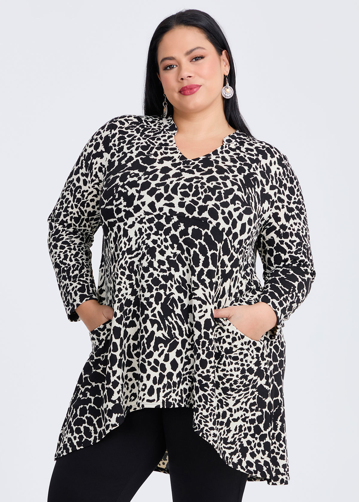Shop Plus Size Relaxed Animal Tunic, Print | Taking Shape AU