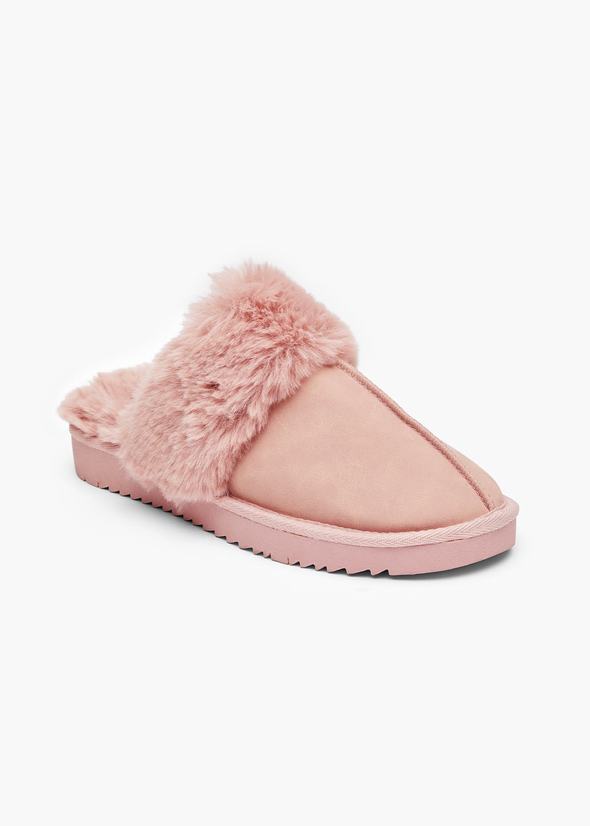Shop Pink Fluffy Scuff Slipper | Comfortable Shoes | Taking Shape AU