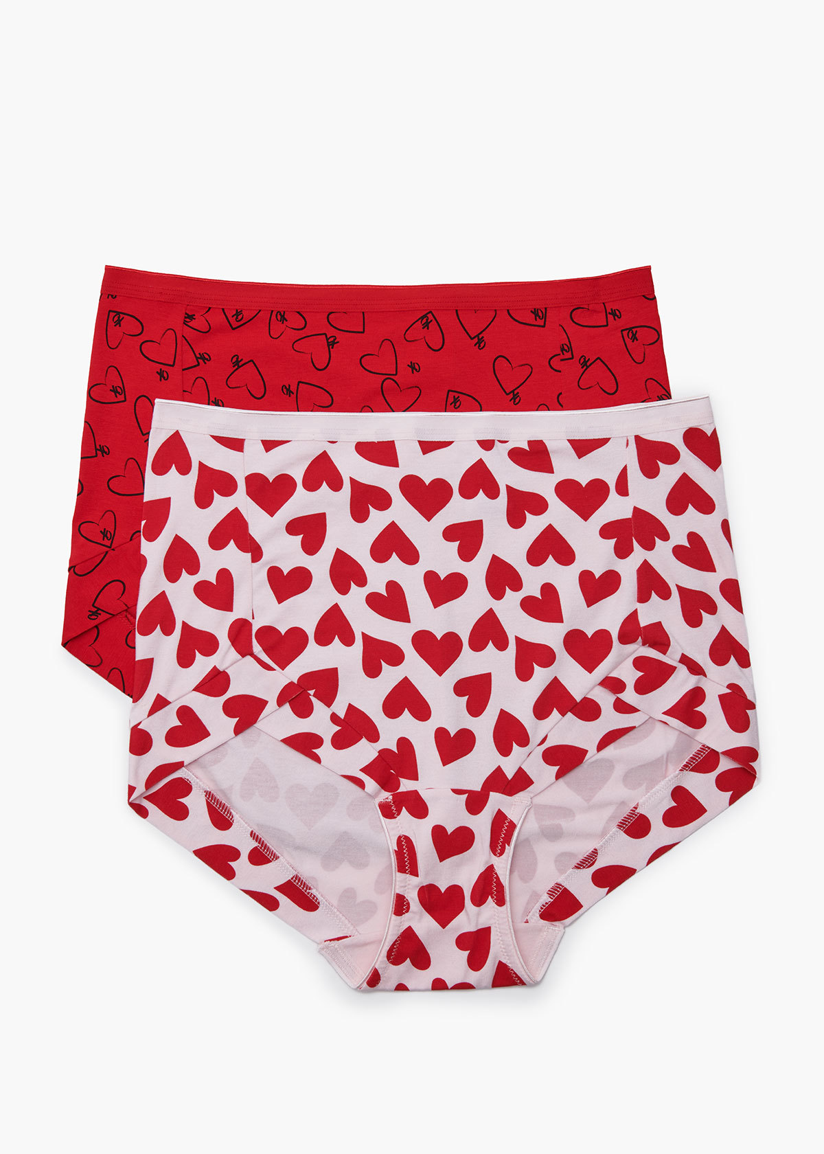 Shop Plus Size 2Pk Bamboo Heart Briefs, Print | Taking Shape AU