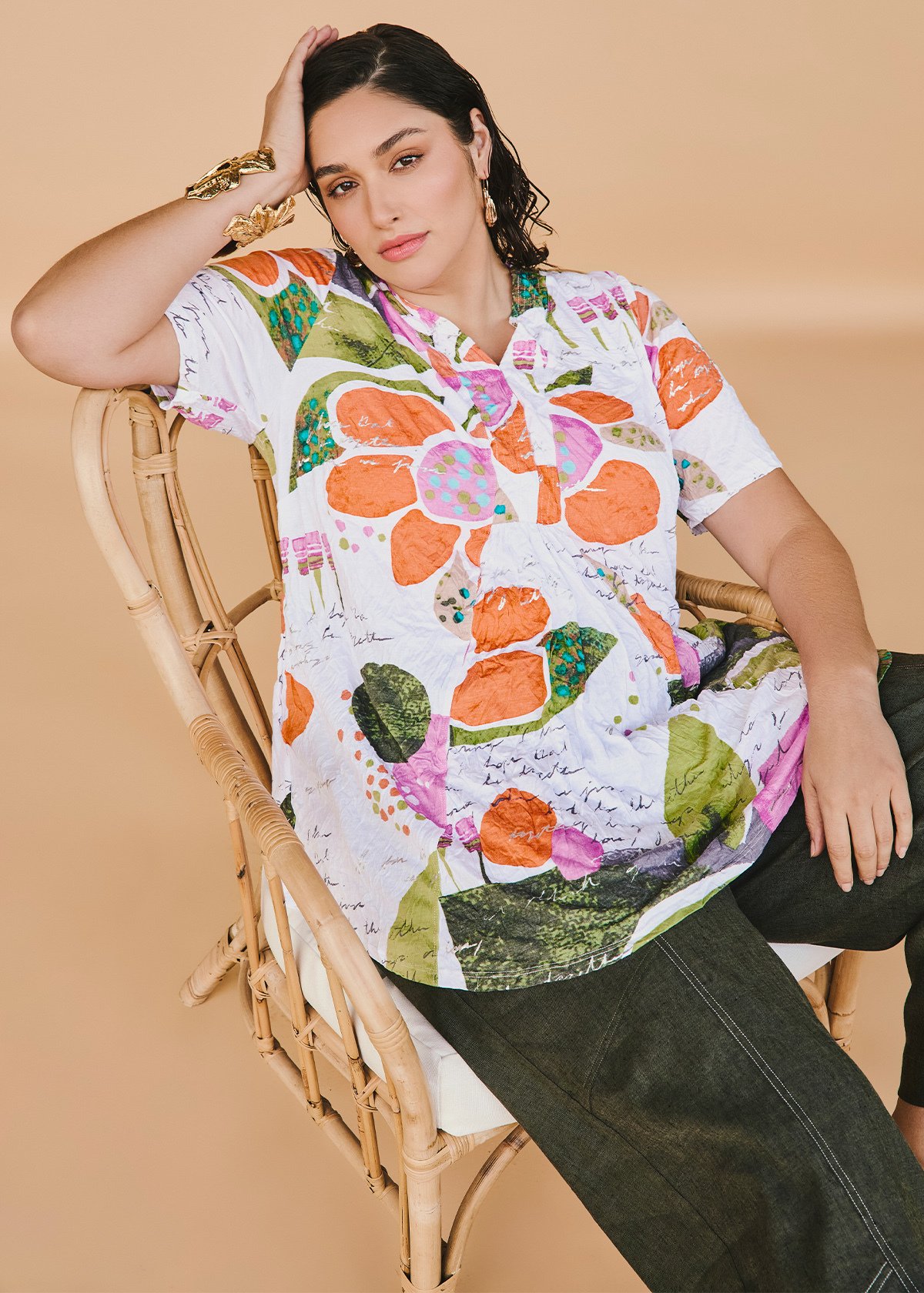 Shop Plus Size Lush Bamboo Crush Tunic, Multi | Taking Shape AU