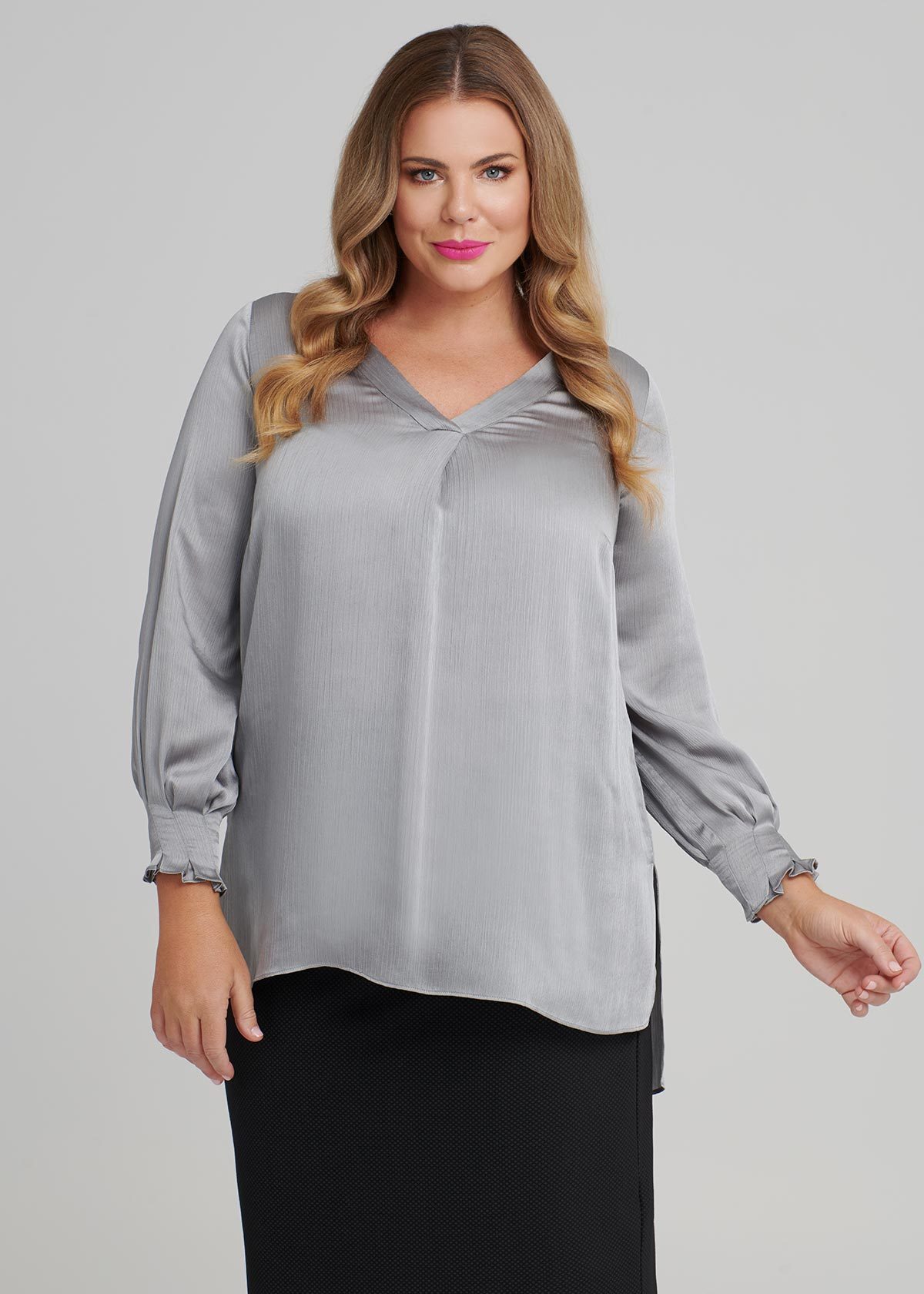 Shop Plus Size Big Business Top, Grey | Taking Shape NZ