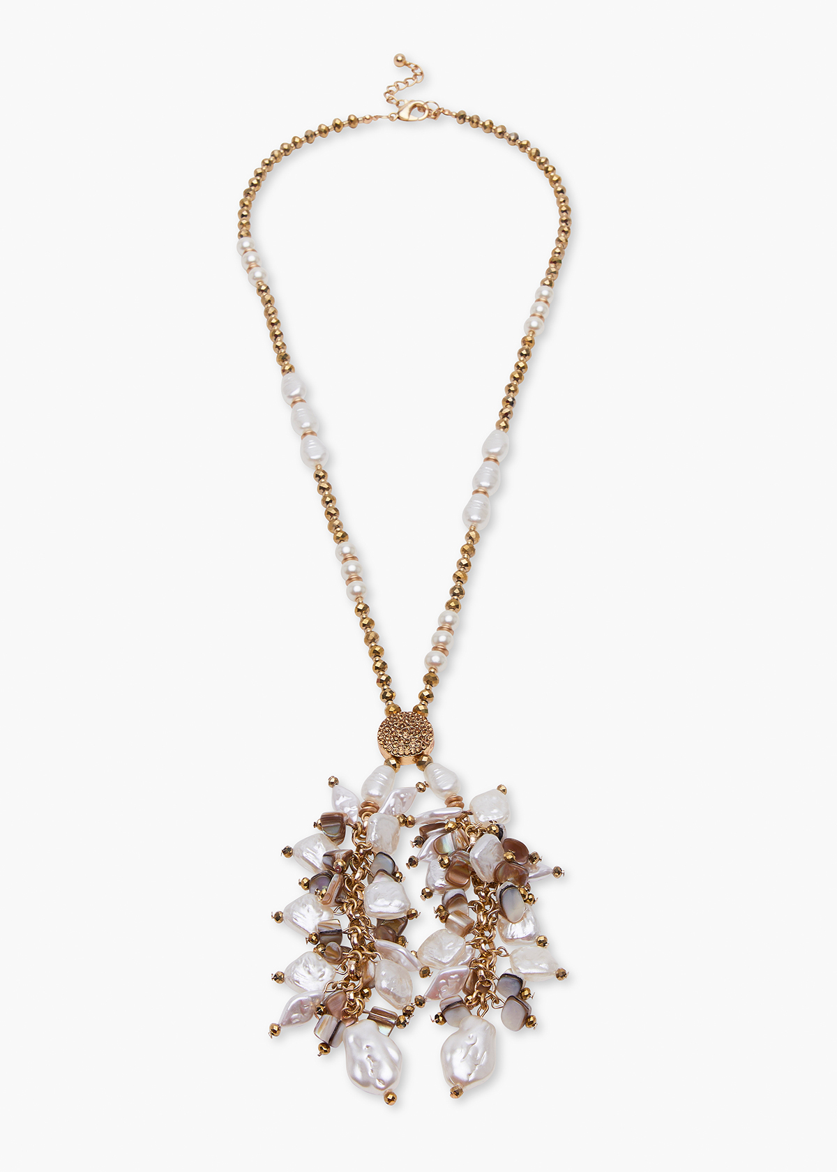 Shop Pearl Cluster Charm Necklace in White | Accessories | Taking Shape AU
