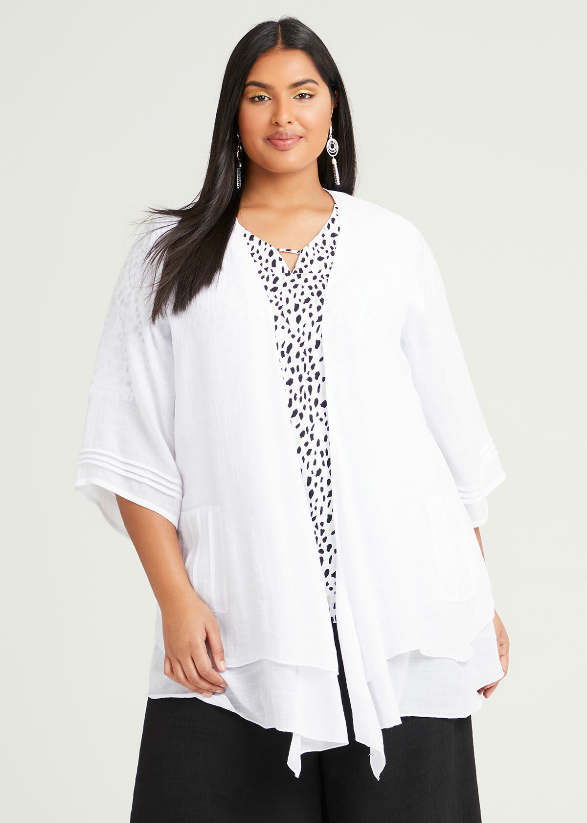 Shop Plus Size Escapade Layered Cover Up, White | Taking Shape AU