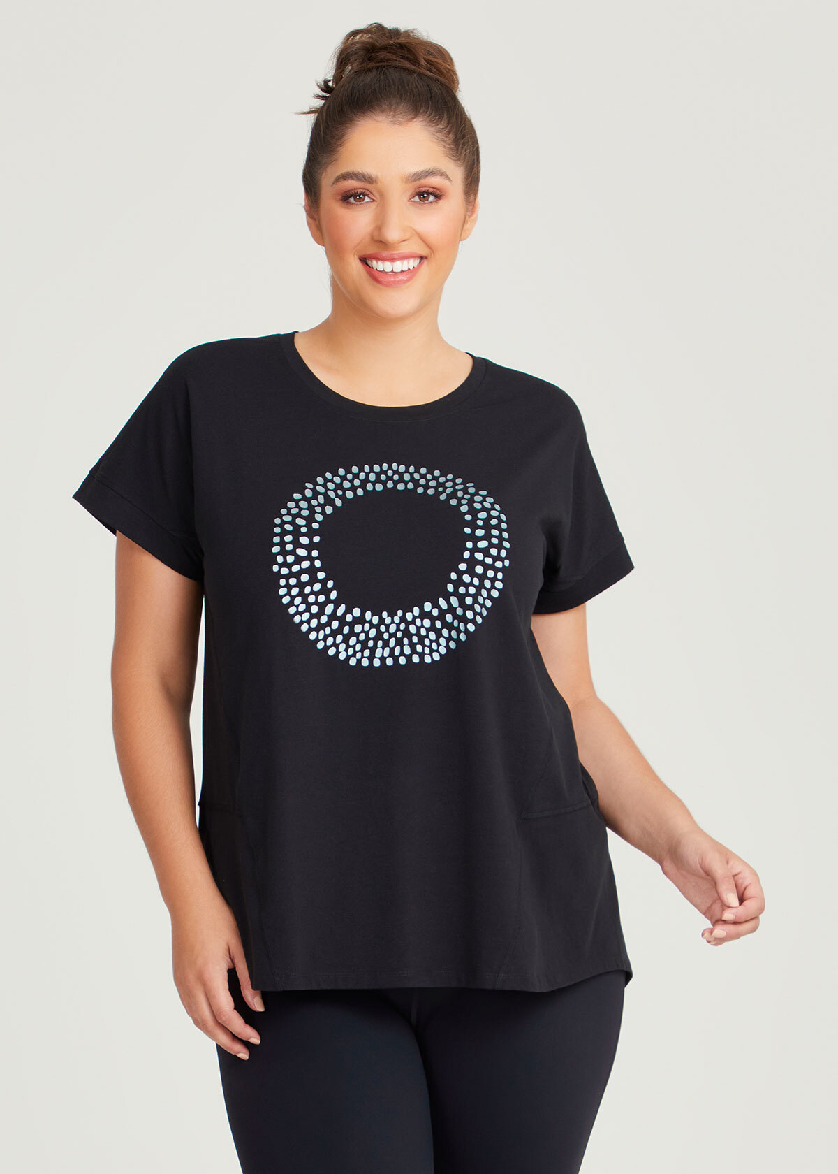 Shop Plus Size Cotton Foil Print Top, Multi | Taking Shape AU