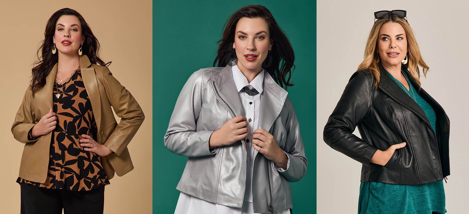 Plus Size Leather & Faux Leather Jackets, Skirts & Shoes | Taking Shape AU